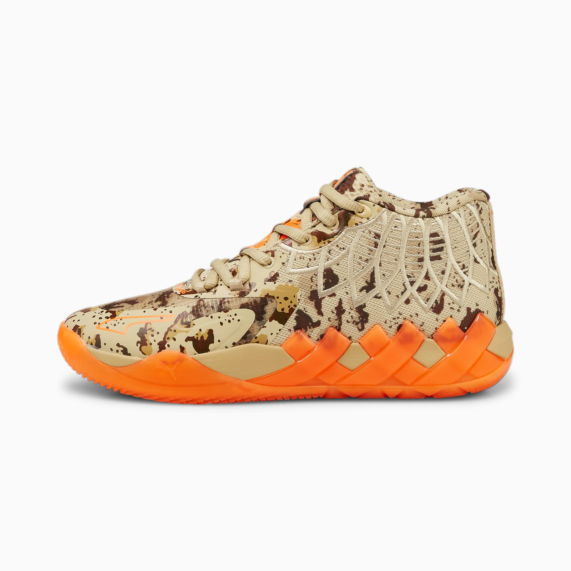รองเท้าบาสเกตบอล MB.01 Digital Camo | Pale Khaki-Ultra Orange | PUMA Shop All Puma | PUMA