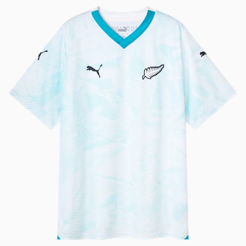 New Zealand Football 2024 Youth Replica Away Jersey Elektro Aqua PUMA White FNZ PUMA All Football Products PUMA