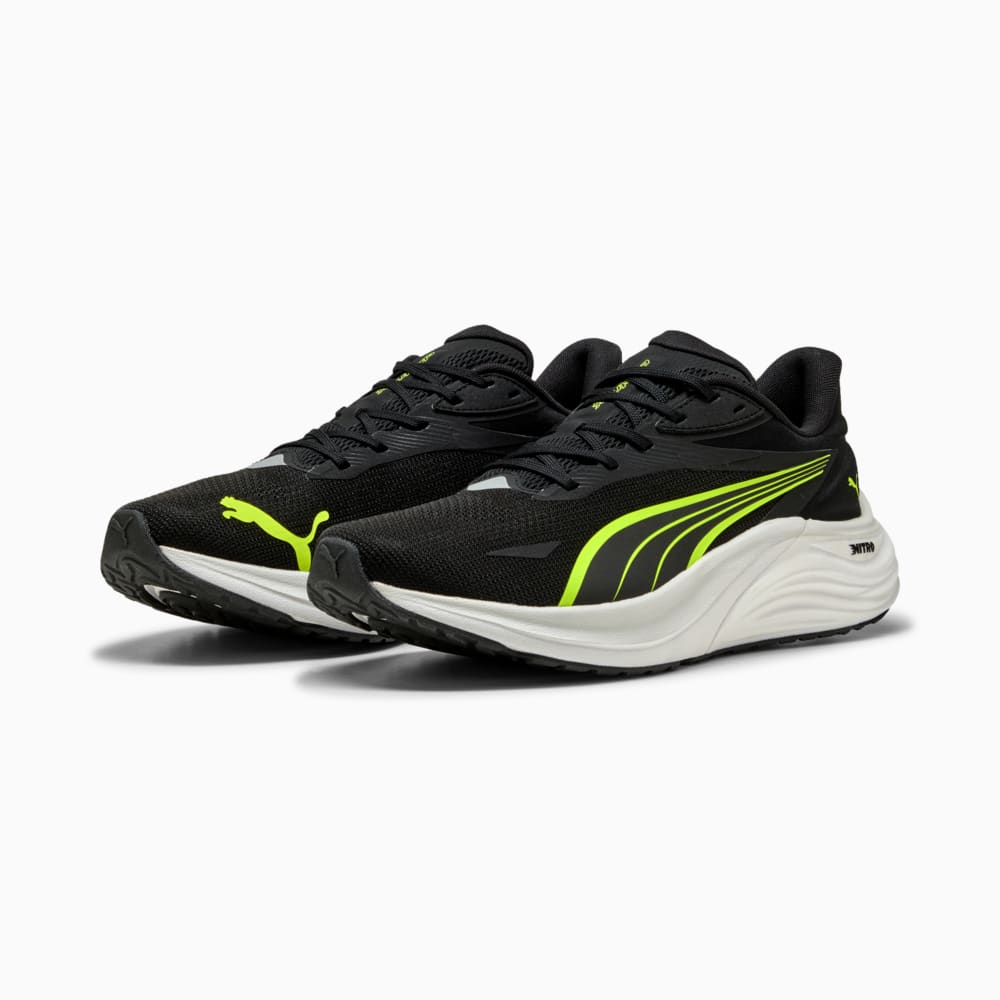 Кросівки Electrify NITRO™ 4 Running Shoes Men | Колір: Чорний | PUMA Black-Yellow Alert-Feather ...