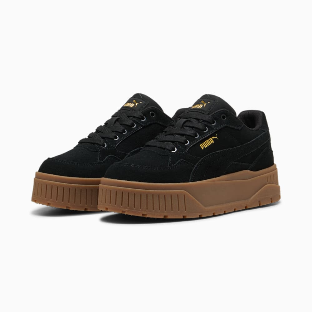 Кеди Karmen II Idol Suede Sneakers Women | Колір: Чорний | PUMA Black-PUMA Black-PUMA Gold ...