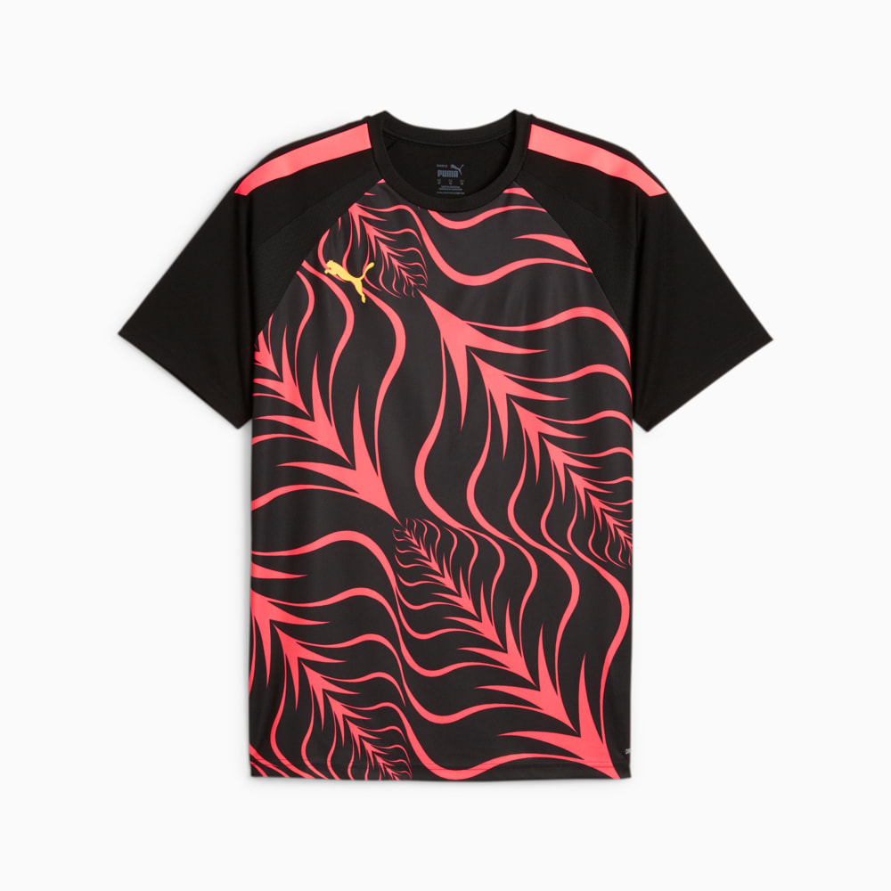 Футболка individualLIGA Graphic Men's Football Jersey | Колір: Чорний | Puma Black-Sunset Glow ...